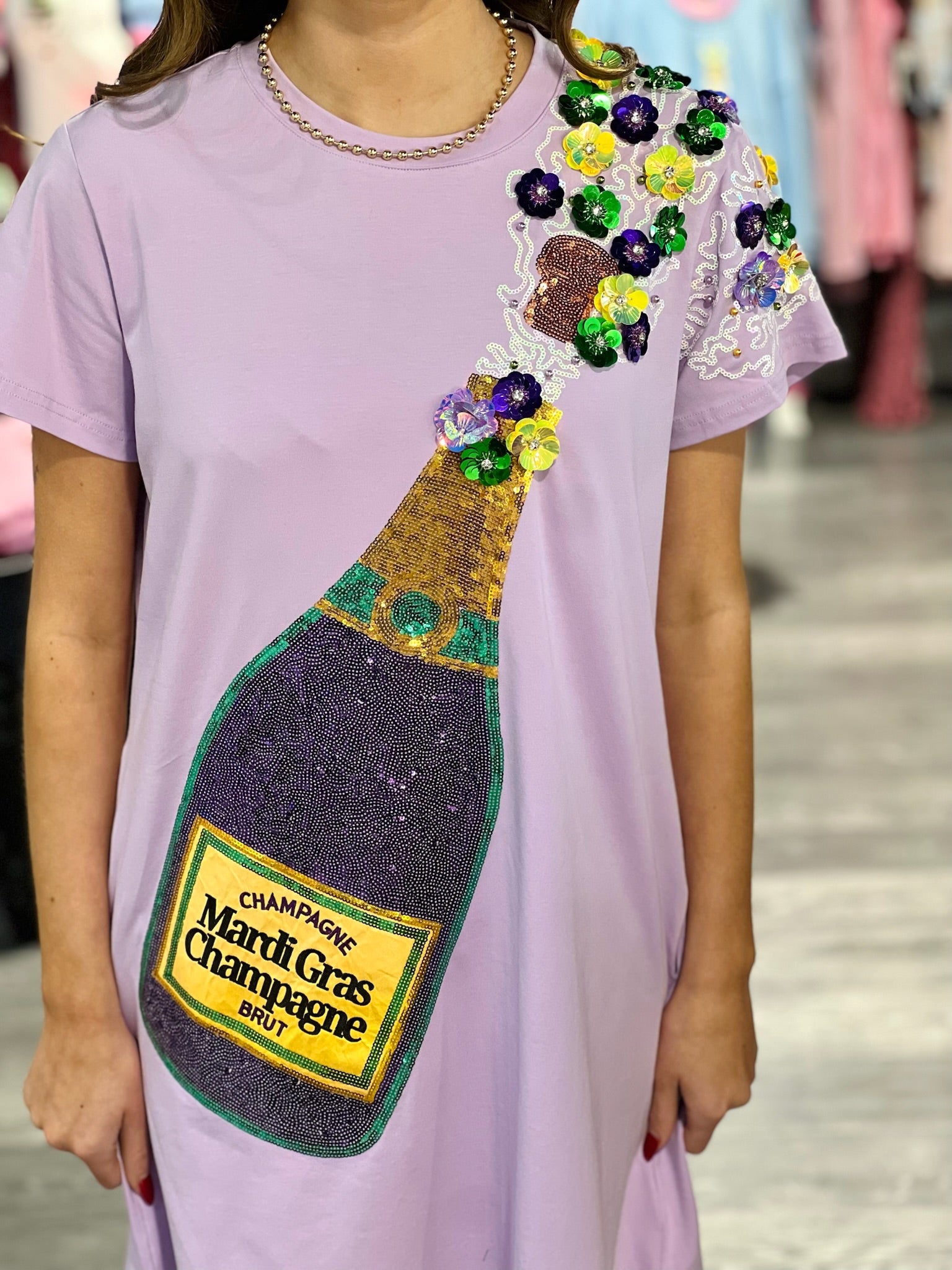 Mardi Gras Champagne Dress – Krush The Runway
